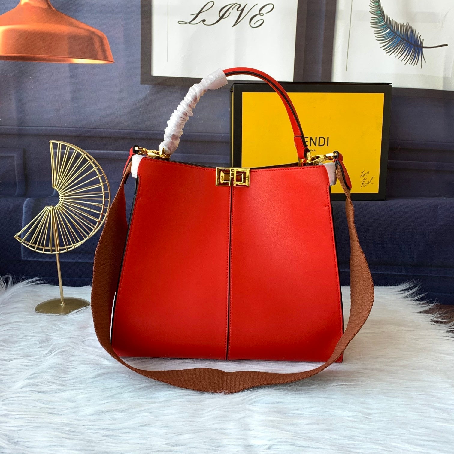 Peekaboo X-lite medium 30cm Bag red lambskin gold hardware – LUXEIFY