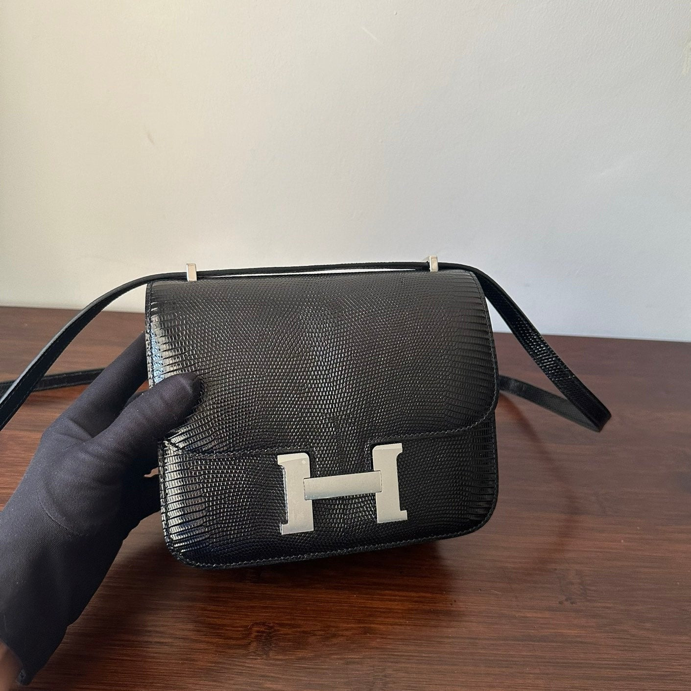 CONSTANCE 18 BLACK LIZARD SILVER HARDWARE – Luxeify4